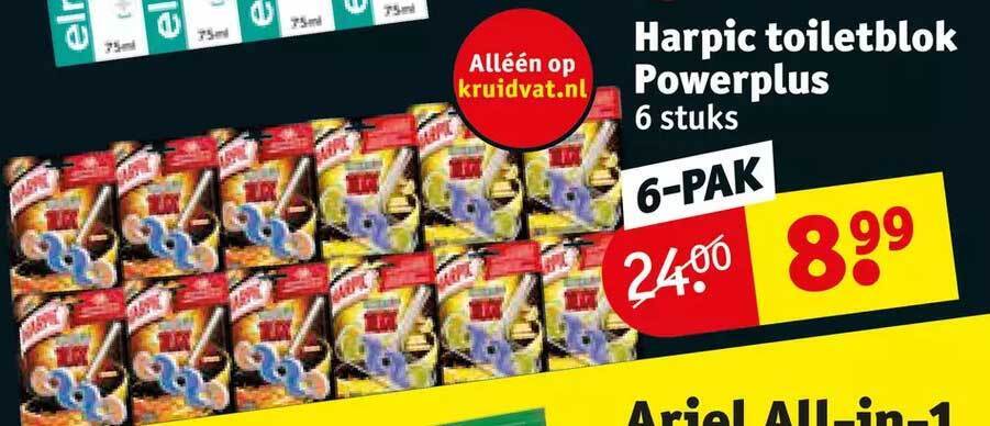 Harpic toiletblok powerplus aanbieding bij Kruidvat