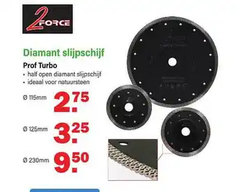 2force diamant slijpschijf prof turbo aanbieding bij Van Cranenbroek