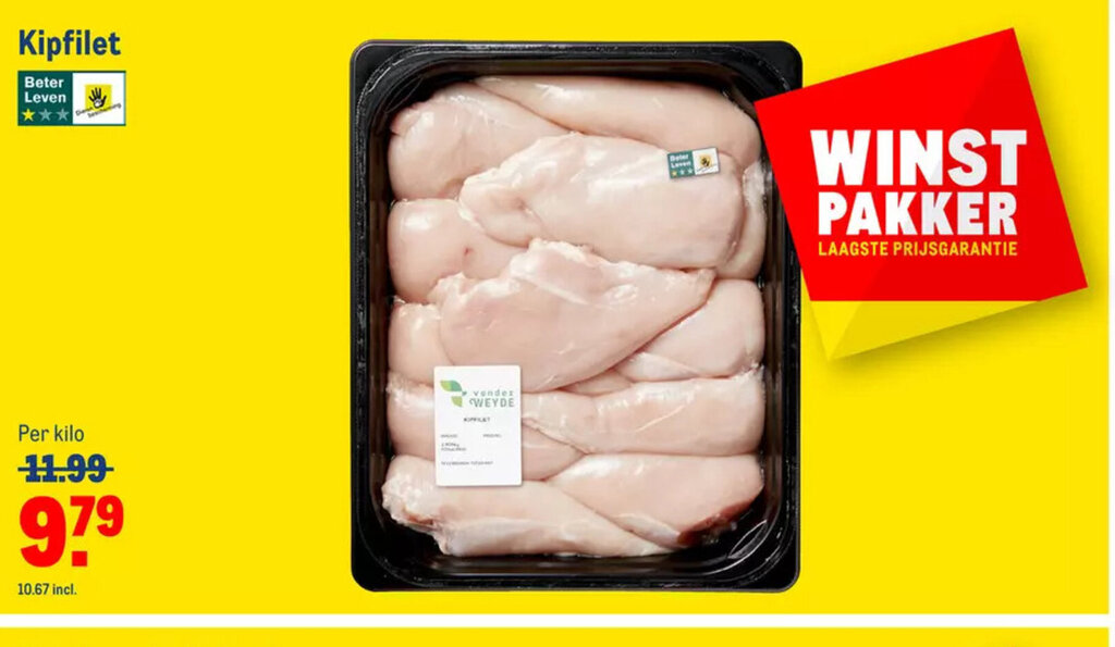 Kipfilet per kilo aanbieding bij Makro