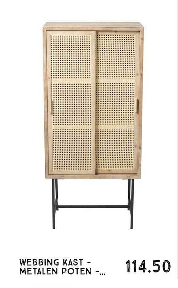 Webbing kast - metalen poten aanbieding bij Xenos