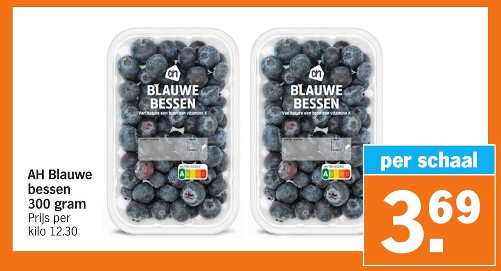 AH blauwe bessen 300g aanbieding bij Albert Heijn