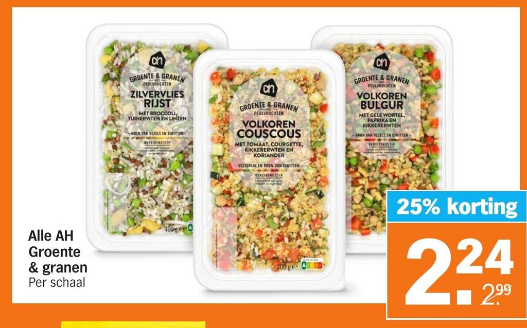Alle AH groente & granen aanbieding bij Albert Heijn