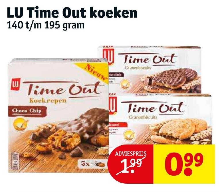 LU time out koeken 140g aanbieding bij Kruidvat