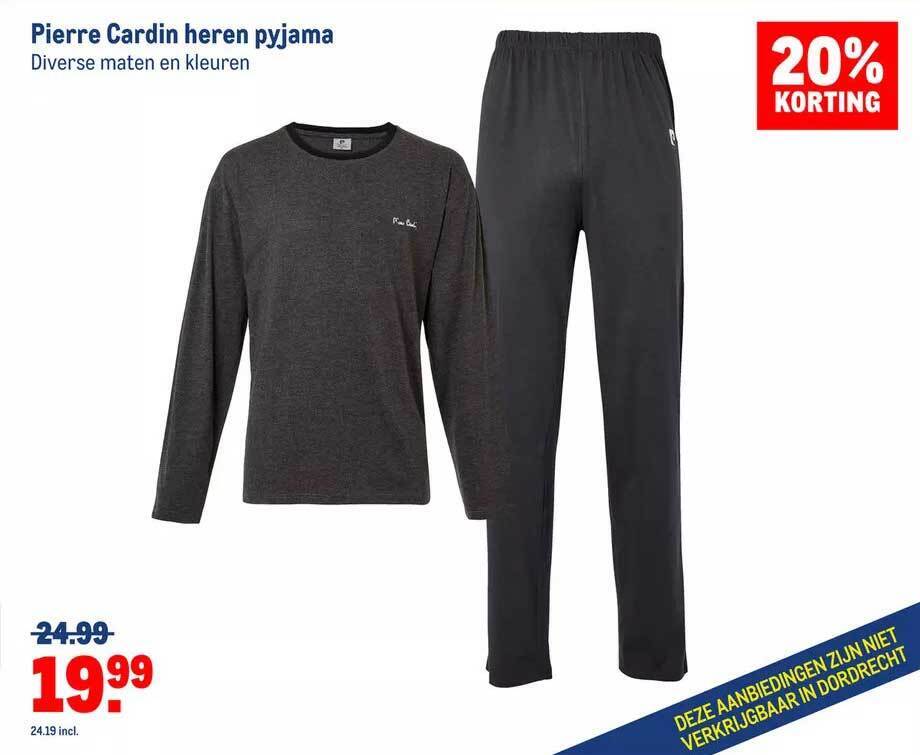 Pierre cardin heren pyjama aanbieding bij Makro
