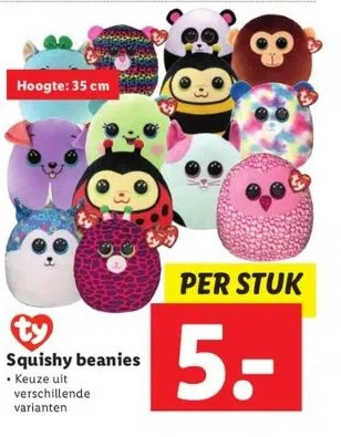 Squishy beanies aanbieding bij Lidl