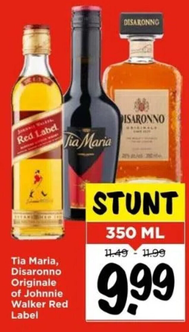 Tia Maria, Disaronno Originale of Johnnie Walker Red Label 350 ml ...