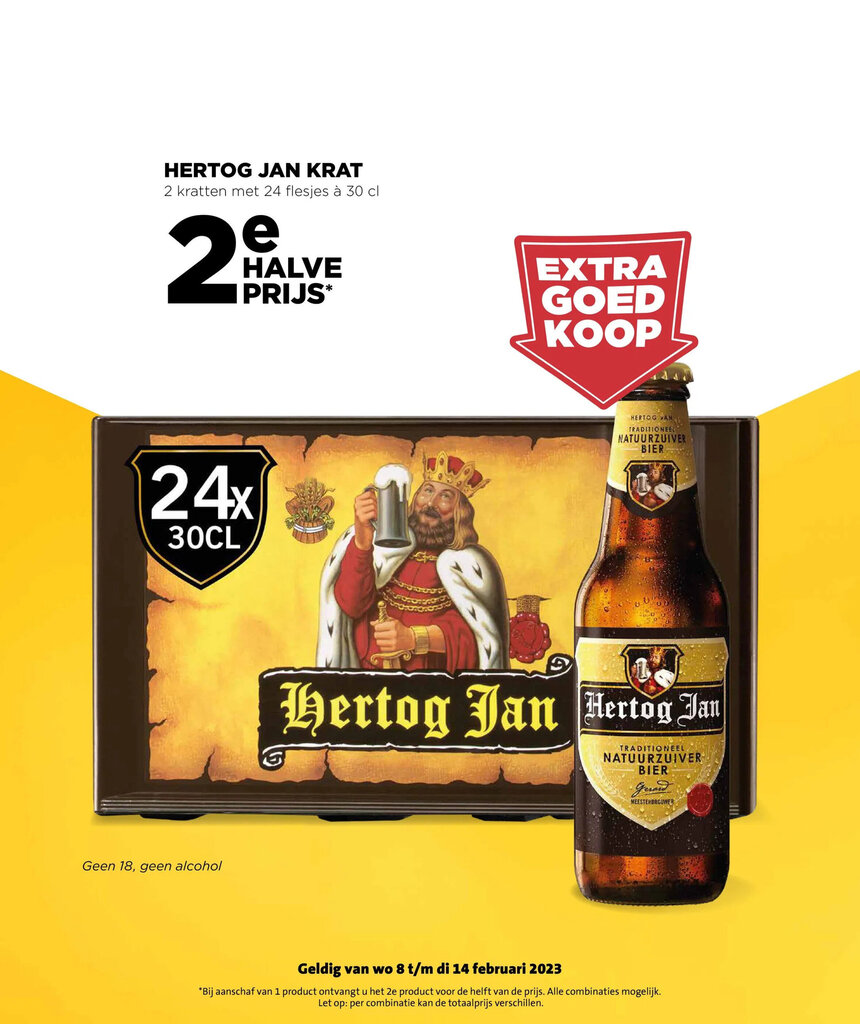 Hertog Jan Krat 2 kratten met 24 flesjes a 30 cl aanbieding bij Jumbo