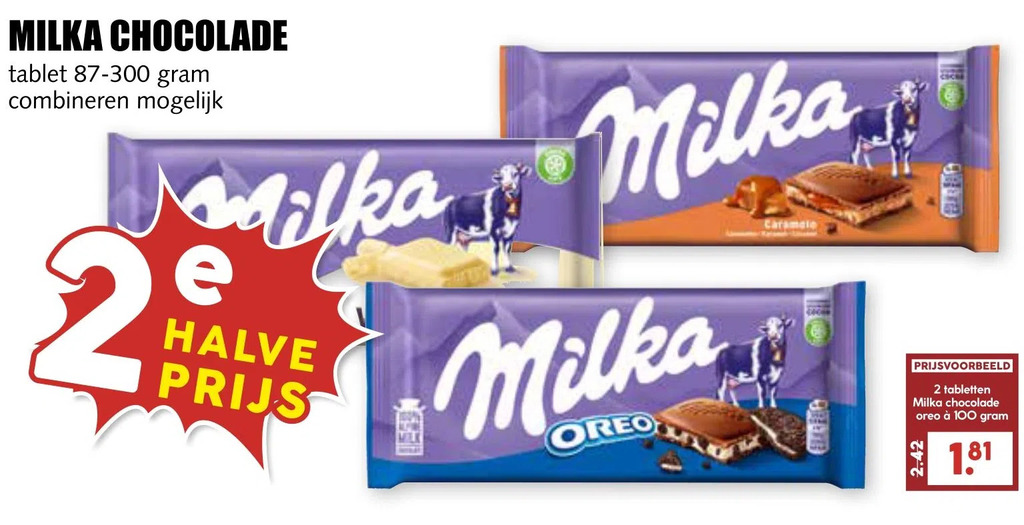 Milka chocolade aanbieding bij MCD Supermarkt
