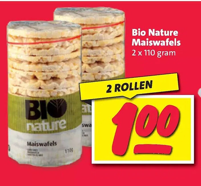 Bio nature maiswafels aanbieding bij Nettorama