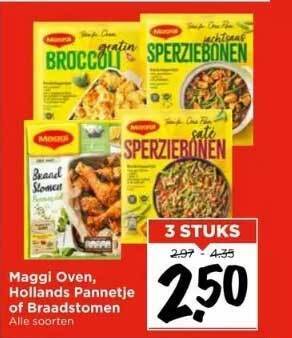 Maggi oven, hollands pannetje of braadstomen aanbieding bij Vomar