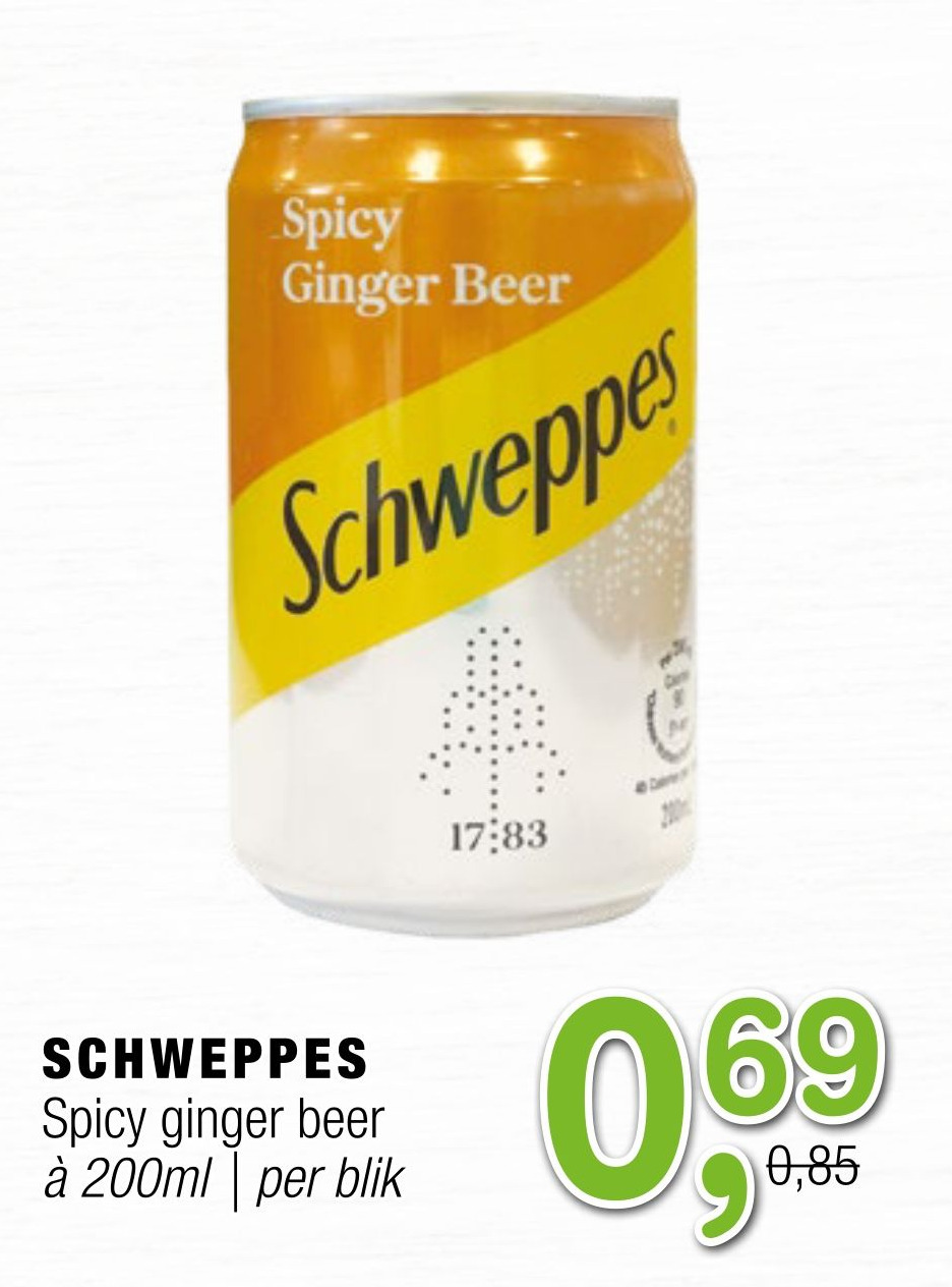 SCHWEPPES Spicy ginger beer aanbieding bij Amazing Oriëntal