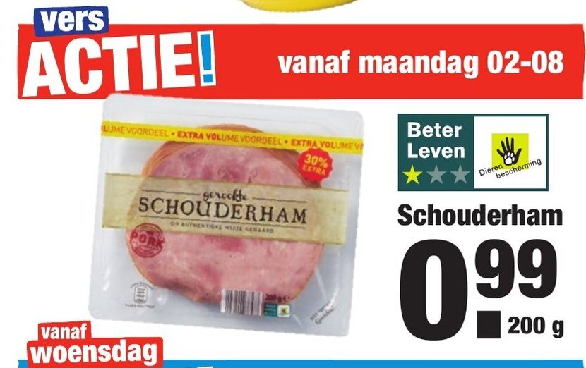 Schouderham 200g aanbieding bij ALDI