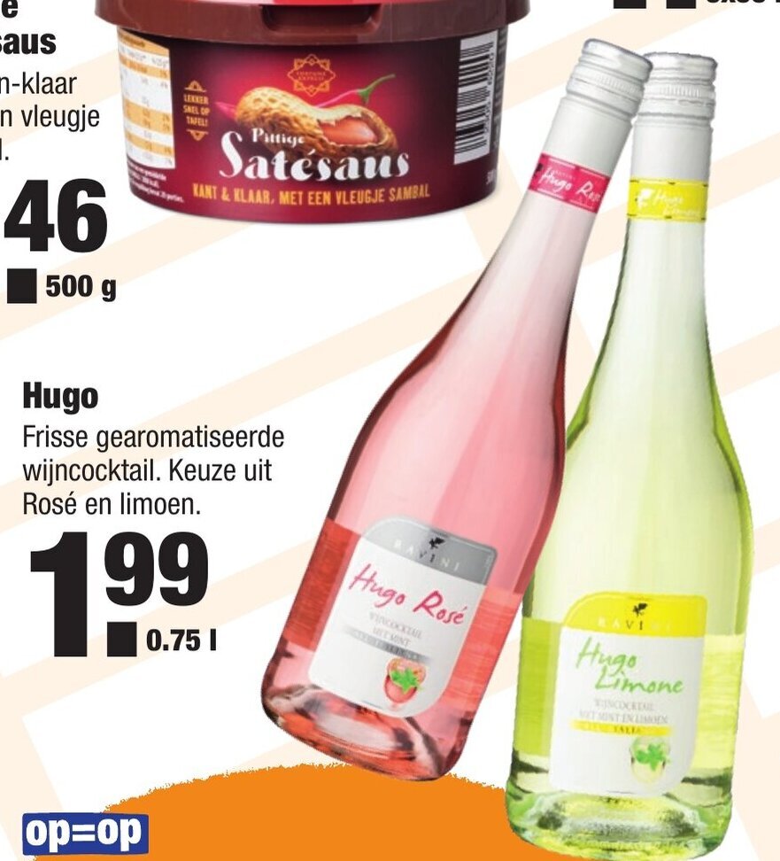 Hugo wijn 750ml aanbieding bij ALDI
