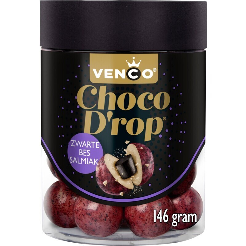 Venco choco drop zwarte bes salmiak aanbieding bij Albert Heijn