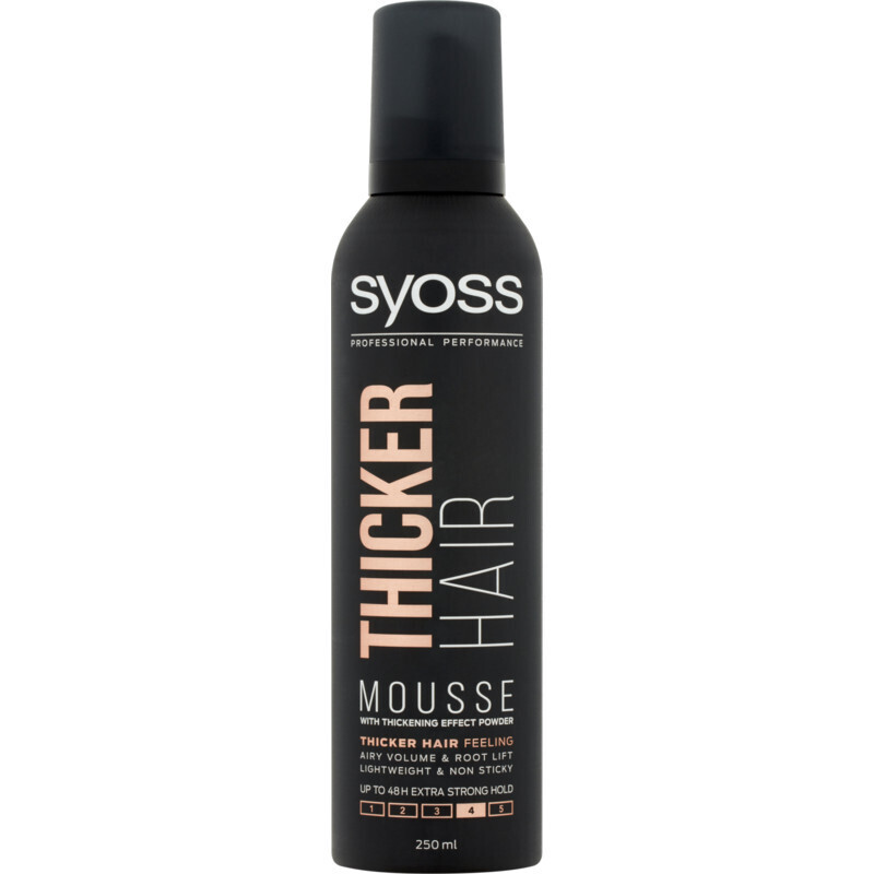 Syoss thicker hair mousse aanbieding bij Albert Heijn