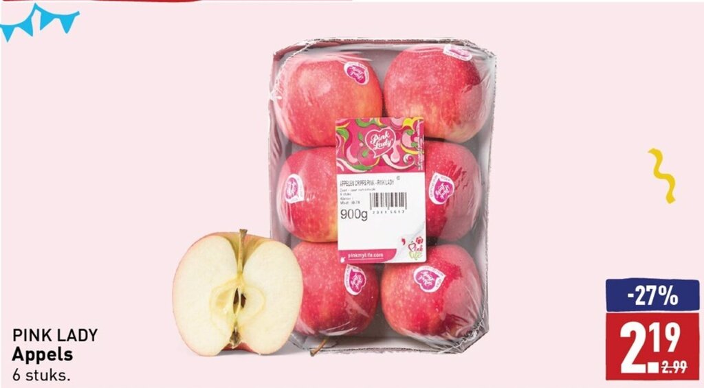 Pink lady appels 6 stuks aanbieding bij ALDI