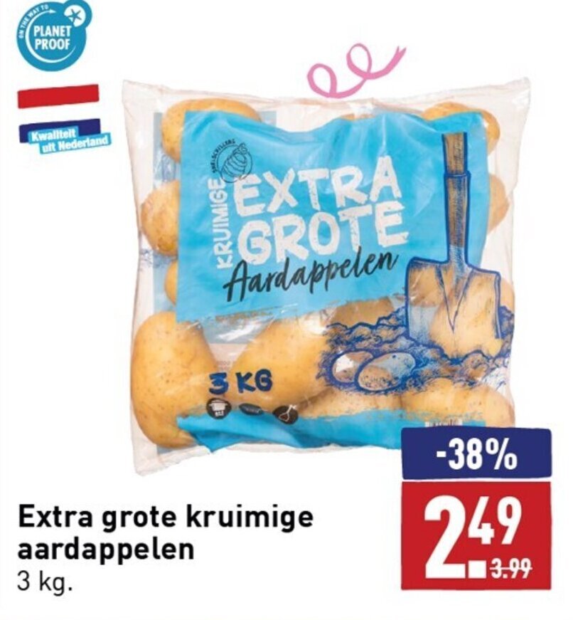 Extra grote kruimige aardappelen 3 kg aanbieding bij ALDI