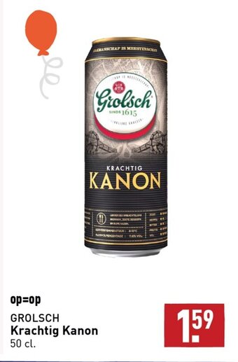 Grolsch krachtig kanon 50cl aanbieding bij ALDI