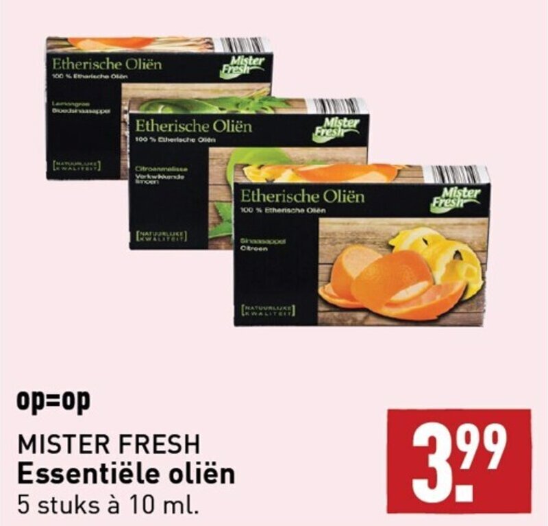 Mister fresh essentiele olien 5 stuks aanbieding bij ALDI