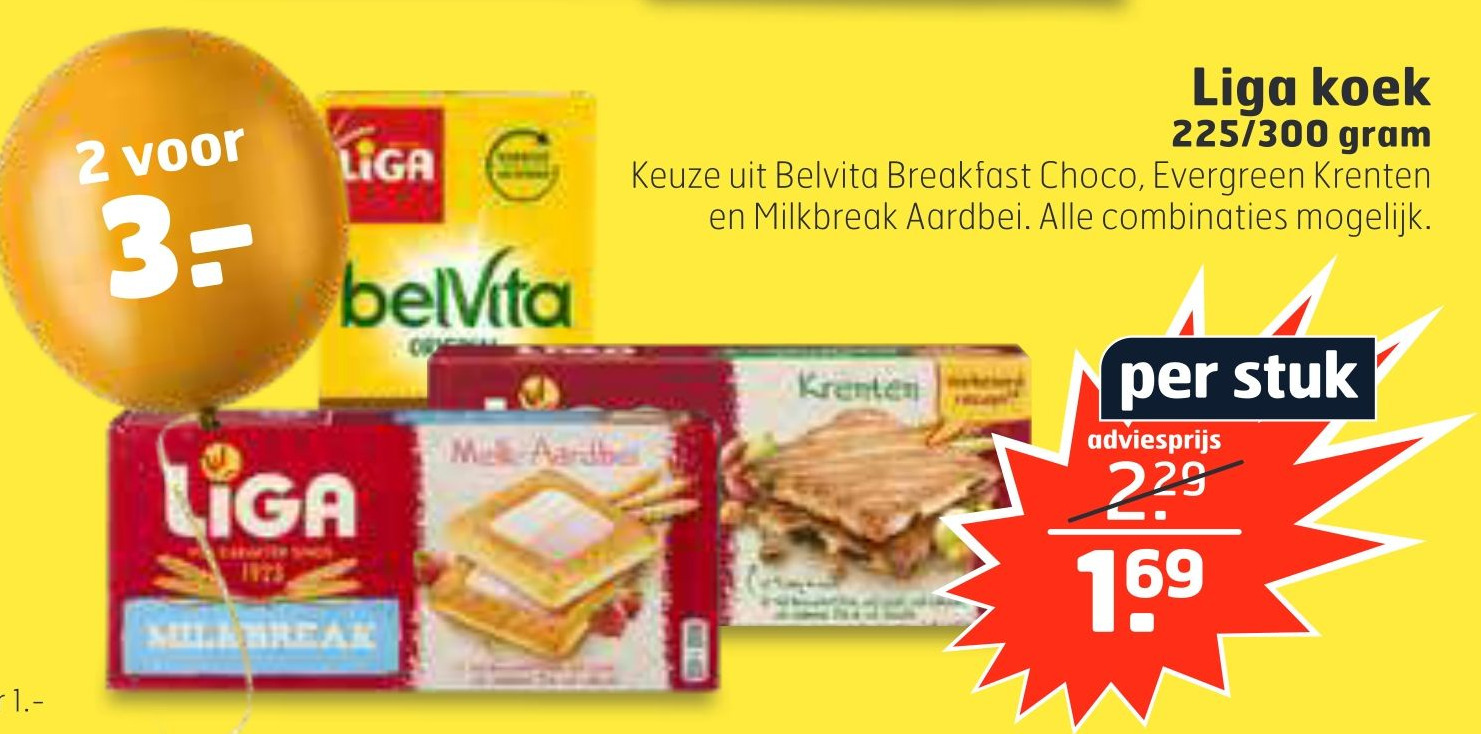 Liga koek 300gram aanbieding bij Trekpleister