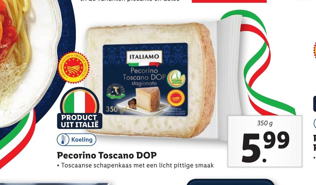 Pecorino Toscano DOP 350 g aanbieding bij Lidl