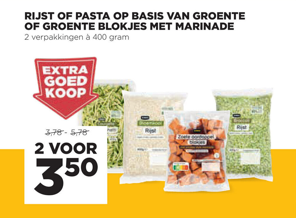 Rijst Of Pasta Op Basis Van Groente Of Groente Blokjes Met Marinade 2 ...