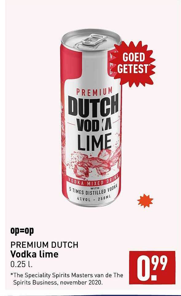 Premium dutch vodka line aanbieding bij ALDI