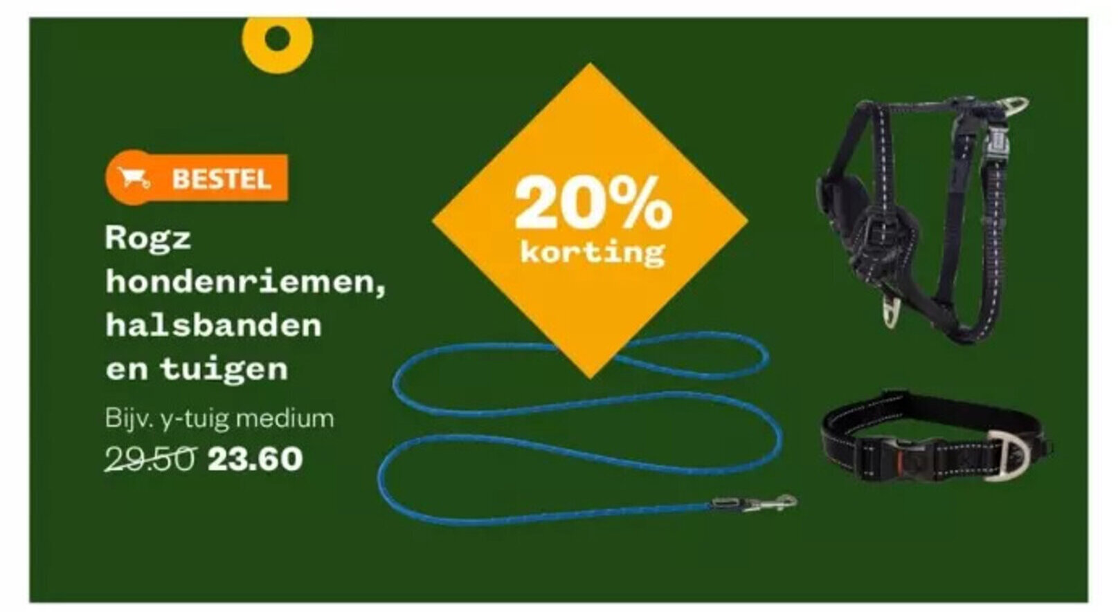 Rogz hondenriemen, halsbanden en tuigen aanbieding bij Welkoop