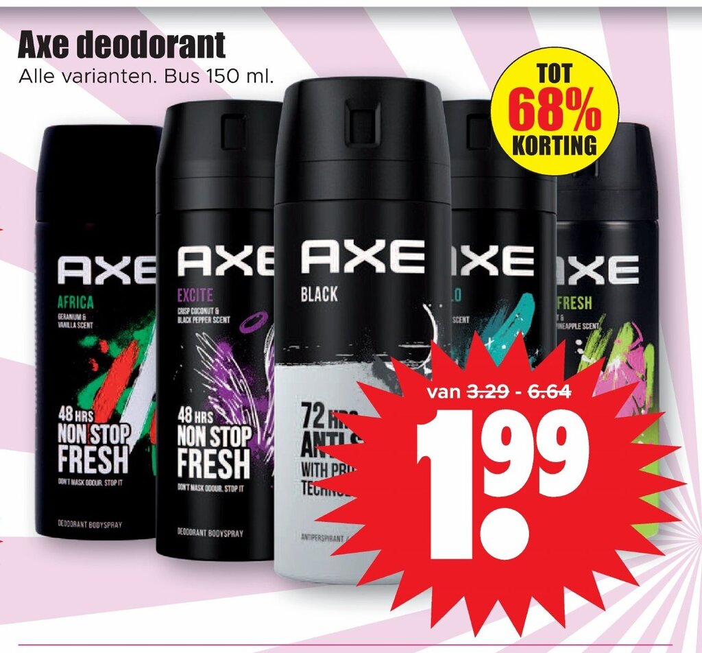 Axe deodorant bus 150 ml aanbieding bij Dirk