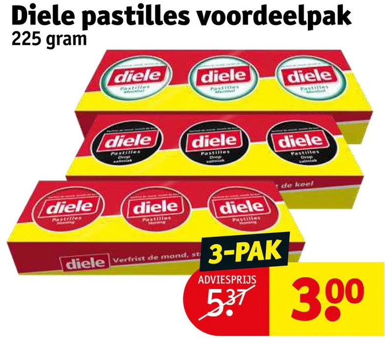 Diele Pastilles Voordeelpak Aanbieding Bij Kruidvat 3308