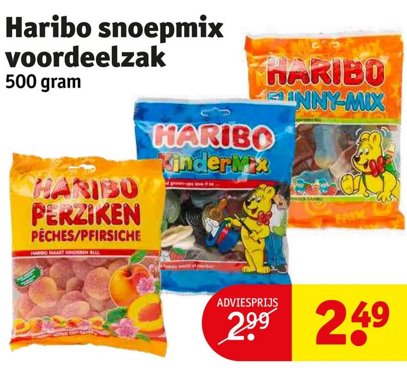 Haribo snoepmix voordeelzak aanbieding bij Kruidvat