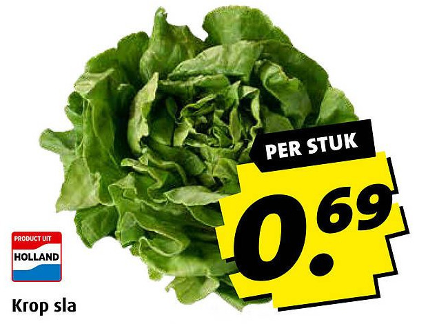 Krop sla aanbieding bij Boni