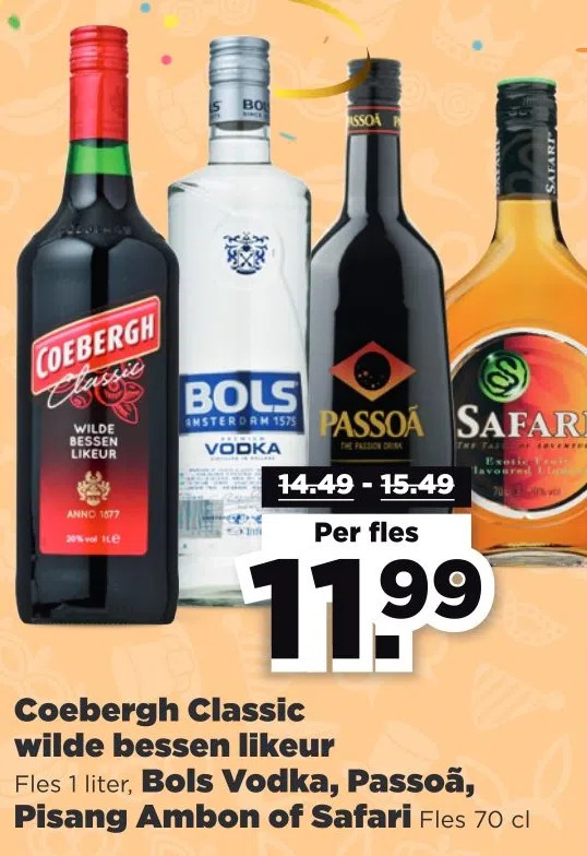 Coebergh classic wilde bessen likeur aanbieding bij PLUS