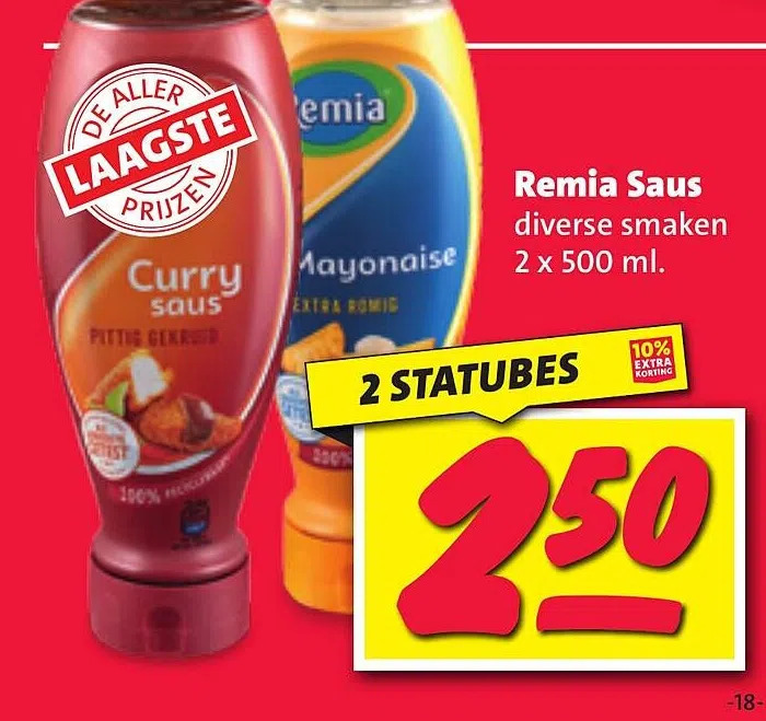 Remia saus aanbieding bij Nettorama