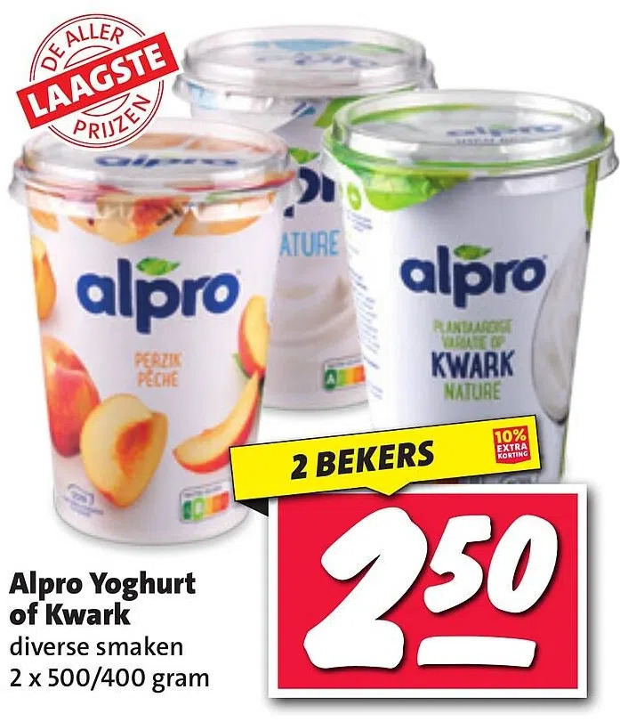 Alpro yoghurt of kwark aanbieding bij Nettorama