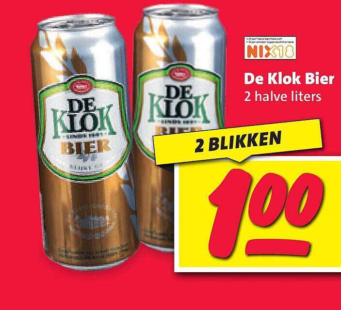 De klok bier aanbieding bij Nettorama