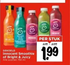 Innocent smoothie of bright & juicy aanbieding bij Vomar Voordeelmarkt