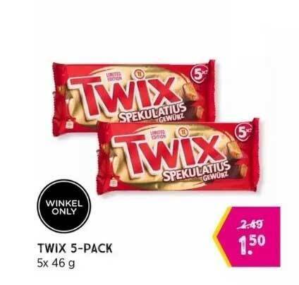 Twix 5-pack aanbieding bij Xenos