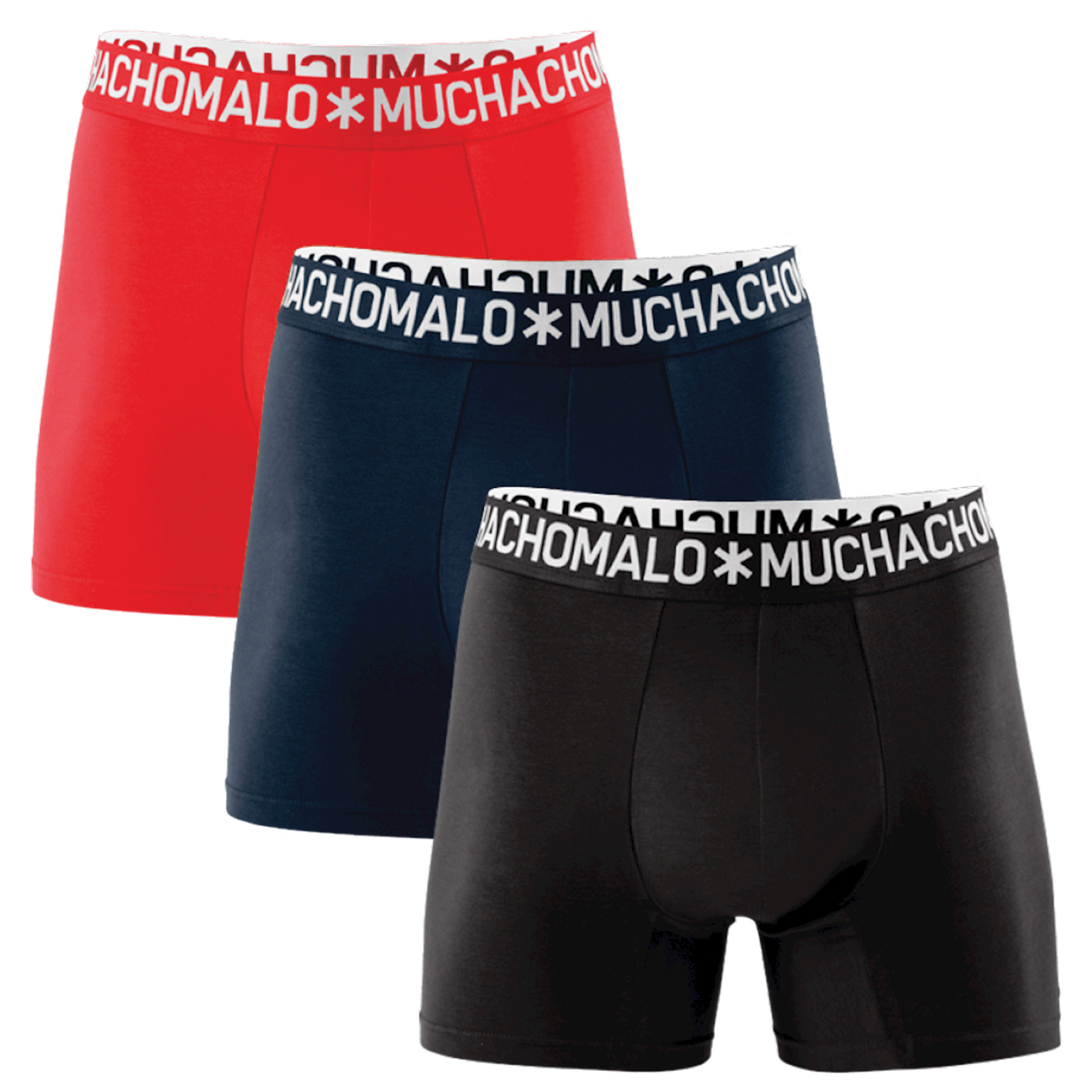 Muchachomalo solid boxers heren (3-pack) aanbieding bij Plutosport