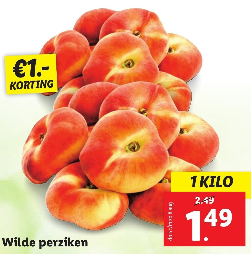 Wilde perziken 1kg aanbieding bij Lidl