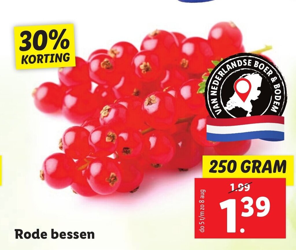 Rode bessen 250g aanbieding bij Lidl