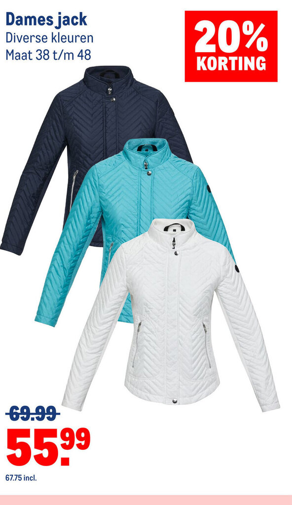 Dames jack 38 t/m 48 aanbieding bij Makro