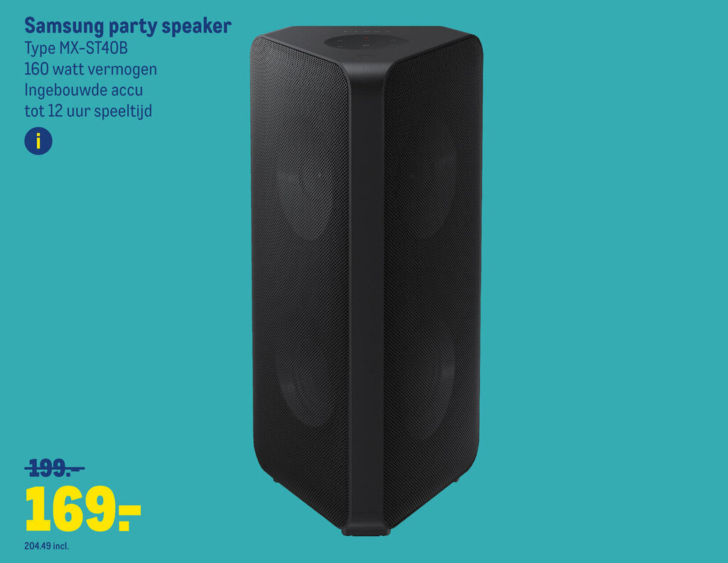 Samsung party speaker aanbieding bij Makro