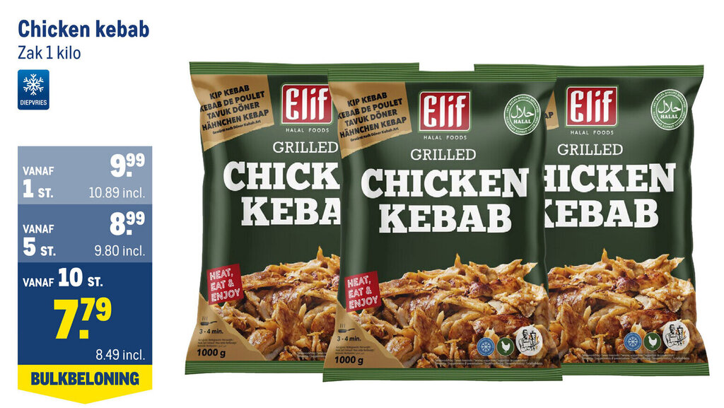 Chicken kebab aanbieding bij Makro