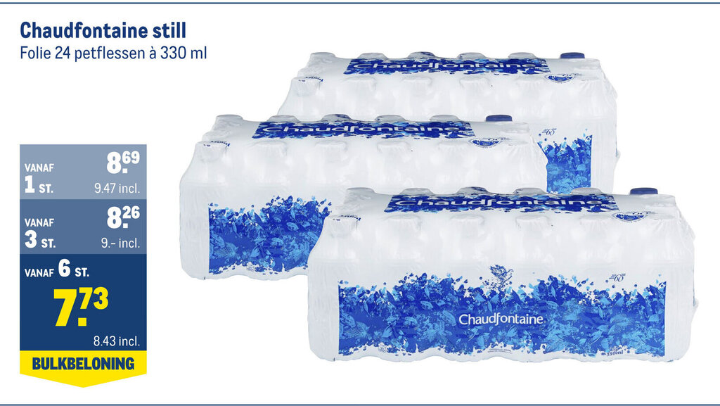 Chaudfontaine still 330 ml aanbieding bij Makro