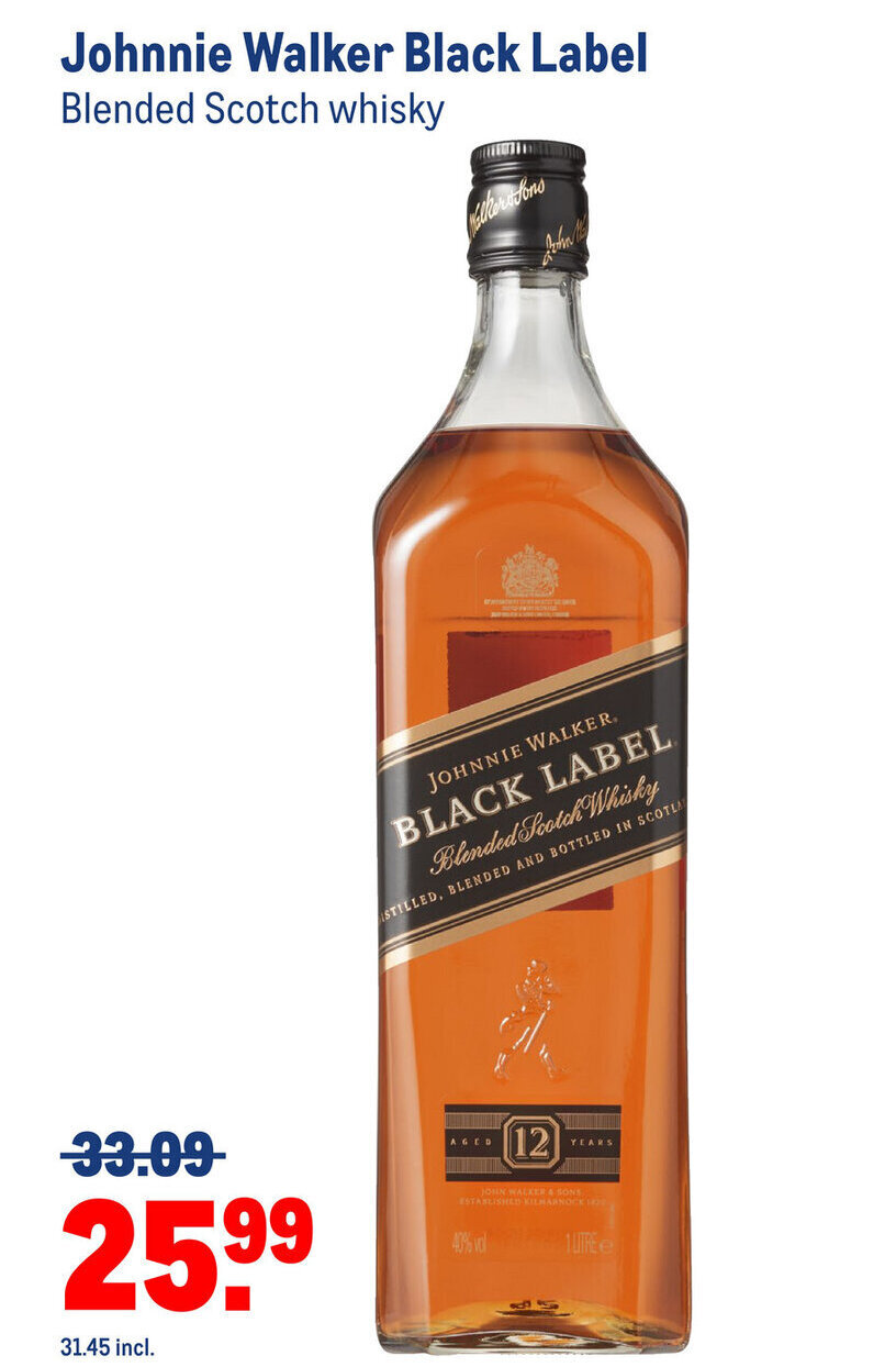 Johnnie Walker Black Label aanbieding bij Makro