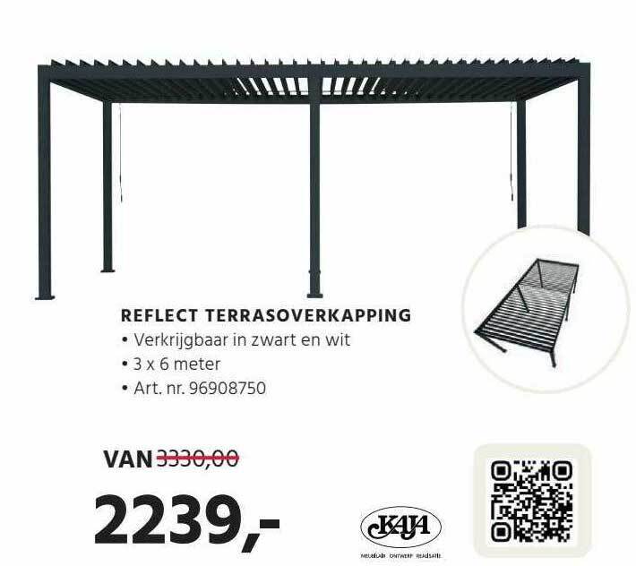Reflect terrasoverkapping 3 x 6 meter aanbieding bij HANOS