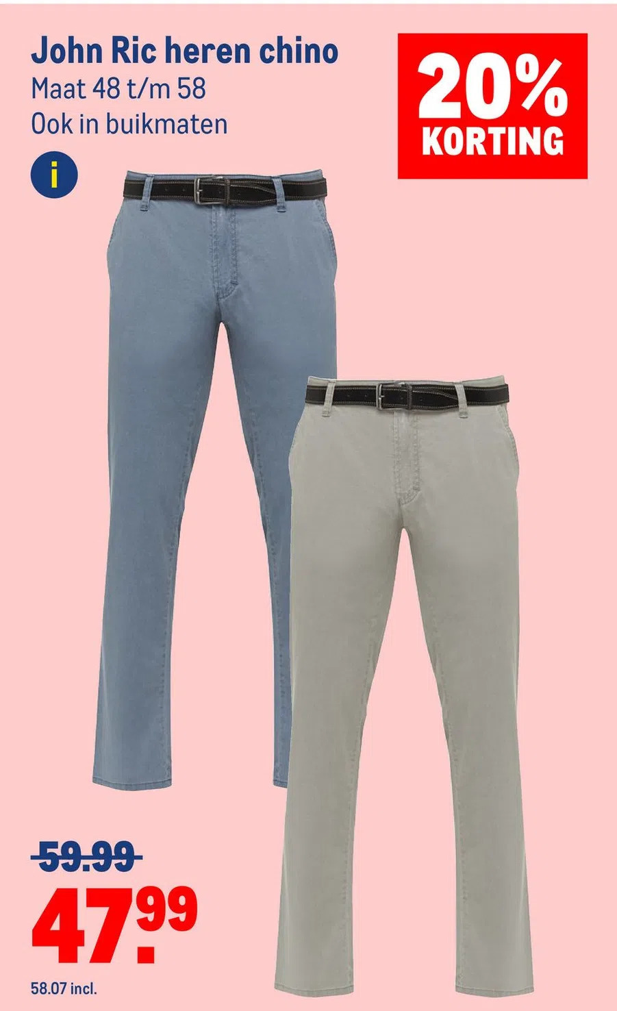 John ric heren chino aanbieding bij Makro