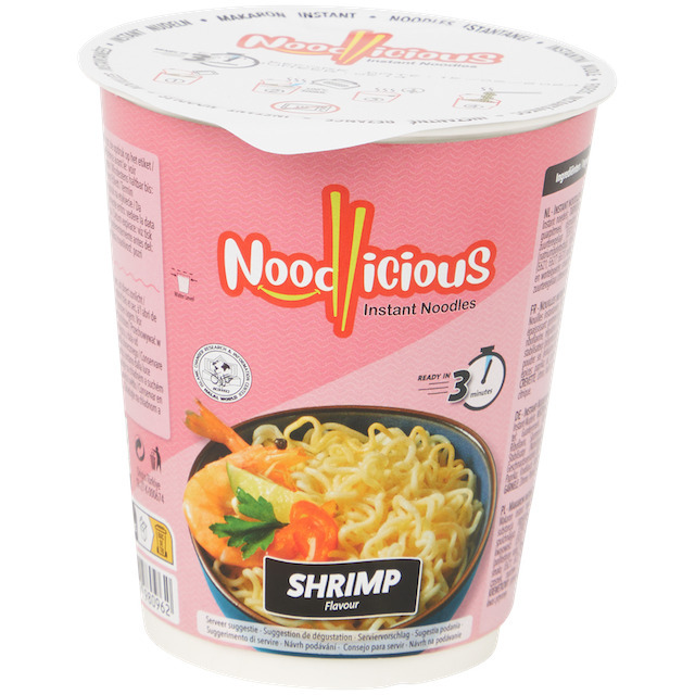 Noodlicious instant noodles garnalen aanbieding bij Action