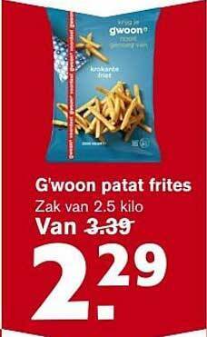 G'woon patat frites aanbieding bij Hoogvliet